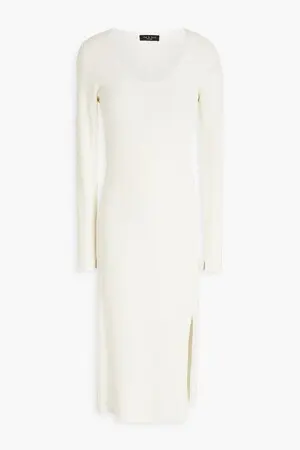 Rag & Bone Rag & Bone Sunny Ribbed Midi Dress With Slit Cuffs - Ivory
