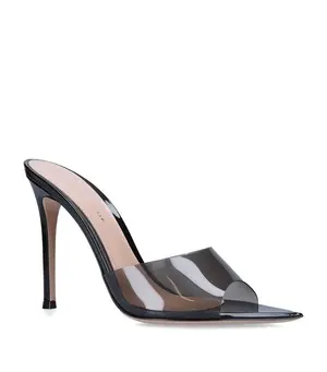 GIANVITO ROSSI Plexi Elle Peep Toe Heels 105