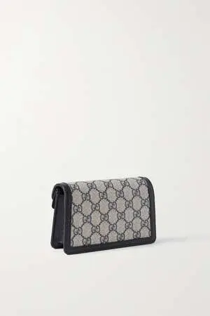 Gucci Dionysus Super Mini Leather-trimmed Coated-canvas Shoulder Bag