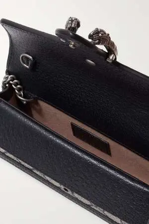 Gucci Dionysus Super Mini Leather-trimmed Coated-canvas Shoulder Bag
