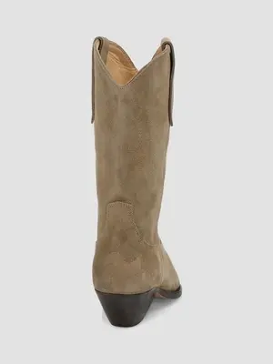 Isabel Marant Étoile Duerto 40mm Suede Western Boots - Taupe