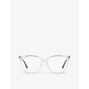 Ray-ban Rx4378v Round-frame Acetate Glasses - Clear