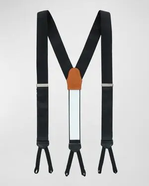 Trafalgar Trafalgar Monte Bello Interlocked Silk Braces Black