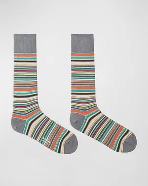 Paul Smith Paul Smith Multi-Stripe Socks Gray Multi