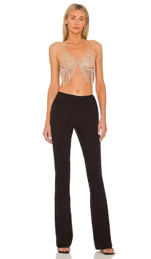 8 Other Reasons Fringe Bra Top In Metallic