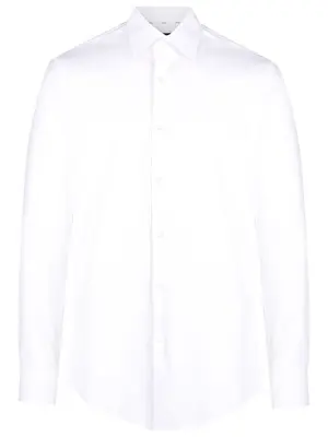 BOSS Slim-fit Shirt In Easy-iron Stretch-cotton Poplin - White