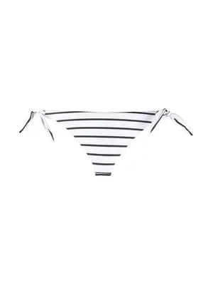 Karl Lagerfeld Striped Logo-print Bikini Bottom