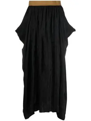 UMA WANG Side-draped Maxi Skirt - Black