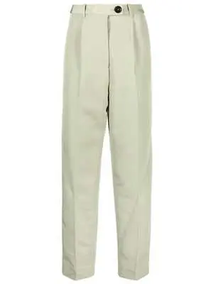 PETER DO High-waisted Straight-leg Trousers - Green
