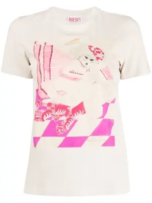 DIESEL® Graphic-print Cotton T-shirt
