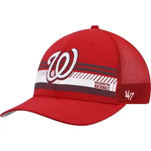'47 Washington Nationals Cumberland Trucker Snapback Hat - Red