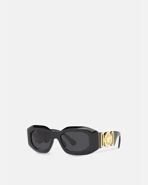 Versace Maxi Medusa Biggie Sunglasses - Black+gold