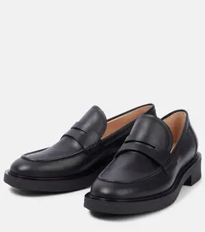 GIANVITO ROSSI Harris Leather Loafers - Black