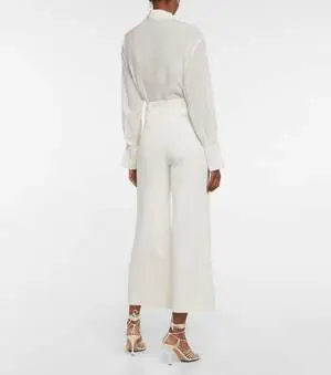 Etro Pleated High-rise Cropped Trousers