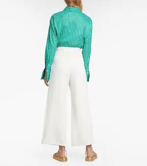 Etro Pleated High-rise Cropped Trousers