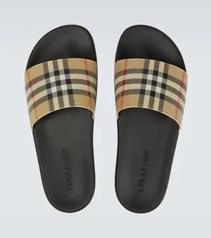 Burberry Vintage Check Slides - Neutrals