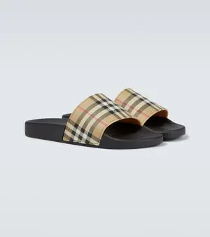 Burberry Vintage Check Slides - Neutrals