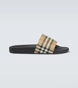 Burberry Vintage Check Slides - Neutrals