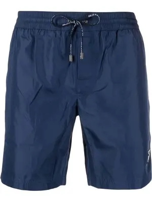 Dolce & Gabbana Logo-patch Swim Shorts - Blue