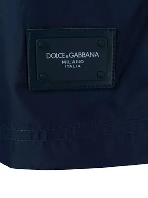 Dolce & Gabbana Logo-patch Swim Shorts - Blue