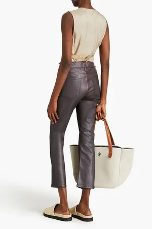 FRAME Le Crop Mini Boot High-rise Jeans - Chocolate