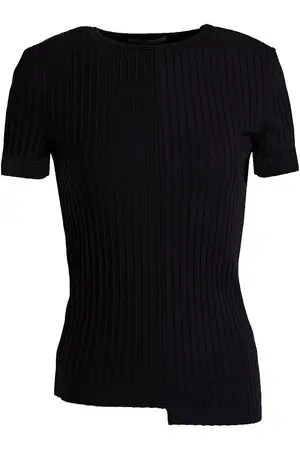 Helmut Lang Ribbed Pima Cotton-blend Jersey Top