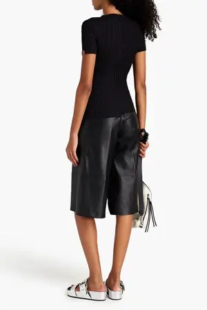 Helmut Lang Ribbed Pima Cotton-blend Jersey Top