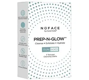 NuFACE® Prep-n-glow Cleanse Exfoliation Cloths,5-count - One-color