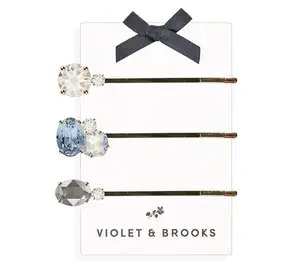 VIOLET & BROOKS Skylar Crystal Bobby Pin Trio