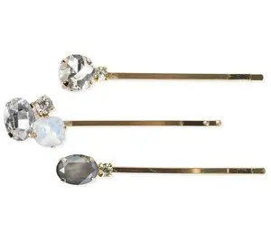 VIOLET & BROOKS Skylar Crystal Bobby Pin Trio