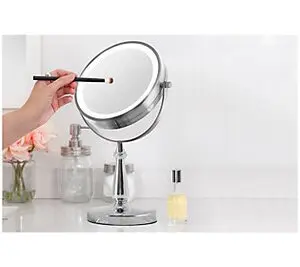 ZADRO Led Lighted Vanity Swivel Mirror 1x/8x