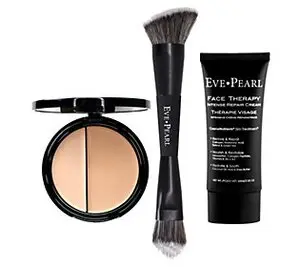 EVE PEARL Face Therapy Cream, Dual Foundation & Brush - One-color