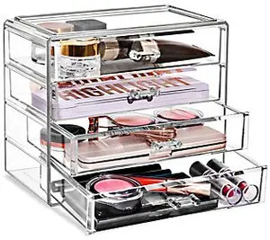 SORBUS Makeup & Jewelry Storage Case Display- 4 Drawers - One-color