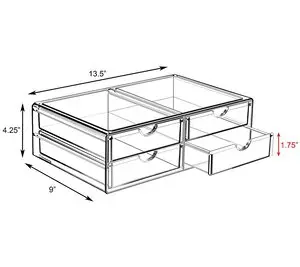 SORBUS Makeup Storage Case Display, 4 Drawers