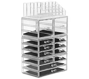 SORBUS Makeup And Jewelry 12-drawer Display Case Organizer - One-color