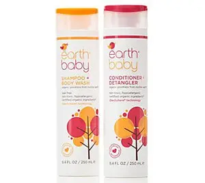 EARTH BABY 2-piece Bath Set Shampoo-body Wash & Conditioner - One-color