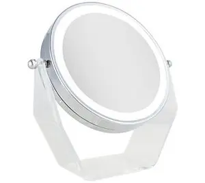 ZADRO 1x/8x Led Lighted Vanity Mirror In Acryli C Base - One-color