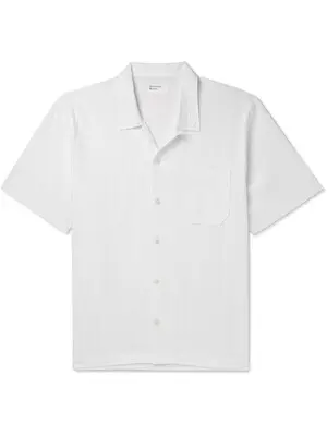 Universal Works Road Convertible-collar Stretch-cotton Seersucker Shirt