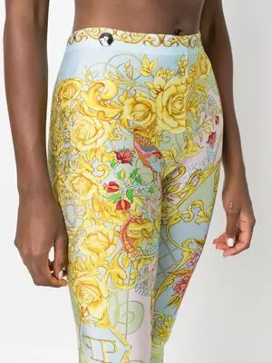 Philipp Plein Baroque-print High-waisted Leggings