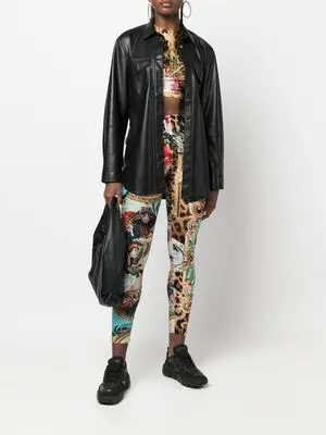 Philipp Plein Baroque-flower Crop Top