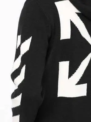 Off-White Diag-stripe Print Hoodie - Black