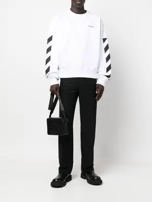 Off-White Logo-print Cotton Sweatshirt - White