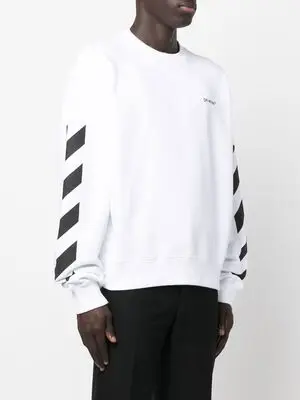 Off-White Logo-print Cotton Sweatshirt - White