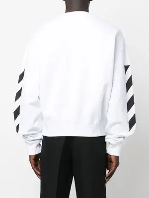 Off-White Logo-print Cotton Sweatshirt - White