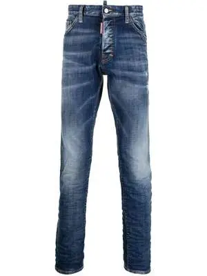 Dsquared2 Stonewashed Skinny Jeans - Blue