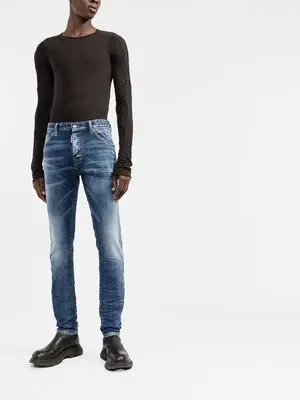Dsquared2 Stonewashed Skinny Jeans - Blue