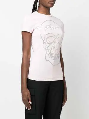 Philipp Plein Crystal Skull T-shirt - Pink