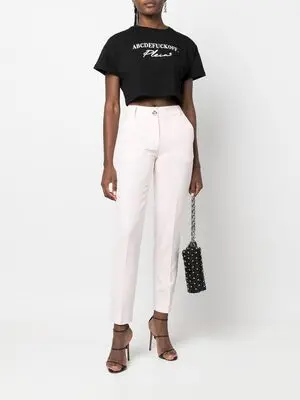 Philipp Plein Cotton Slogan-print Cropped T-shirt