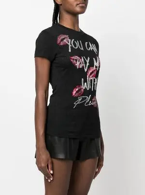 Philipp Plein Rhinestone-embellished T-shirt - Black