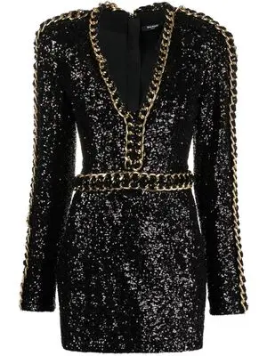 Balmain Paneled Dresses